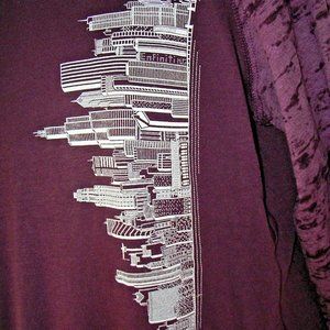 Enfiniti Design | Tops | Chicago Skyline Long Sleeve Shirt Xl Burnout ...